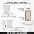 Pullout Trash Can for Kitchen Cabinets 35 Qt Garbage Waste Recycling ...