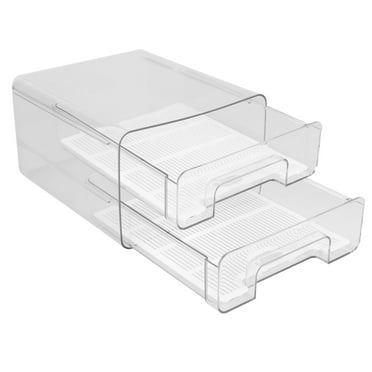 Sorbus Fridge Drawers - Clear Plastic Stackable Pull-Out Refrigerator ...