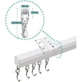 Ceiling/Wall Mount Curtain Track Rod Set with Hooks, 6ft - 9ft ...