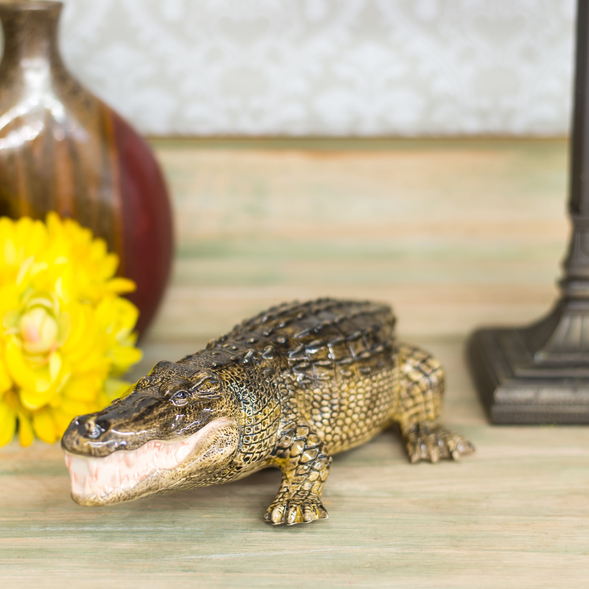 Collectibles Vintage Novelty Ceramic Alligator Hand painted Art ...