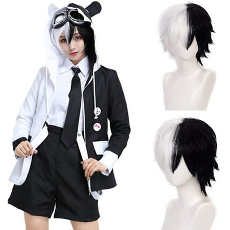 Monokuma Cosplay Wigs for Men Japan Anime Synthetic Hair Wigs for ...