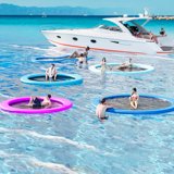 Danrelax 8FT Round Inflatable Pool Float, Heavy Duty Water Hammock with ...