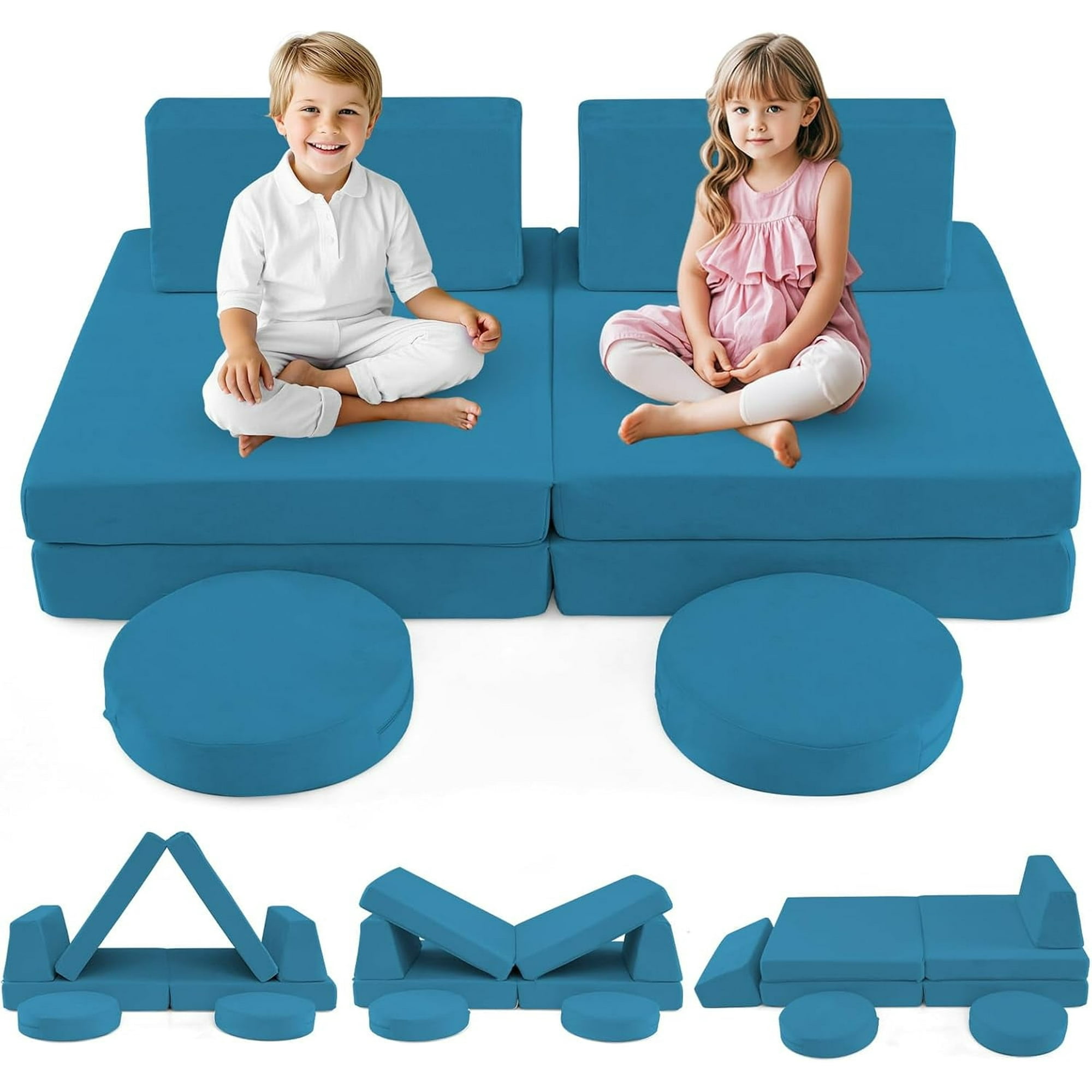Click here for Olakids Modular Kids Play Couch  6 Pcs Toddler Cre... prices