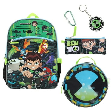 Ben 10 Omnitrix Aliens 5pc School Travel 16" Backpack Set Lunch Box ...