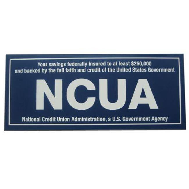 MMF 2840601N08 Sign Counter NCUA - Blue White - Letters Adhesive ...