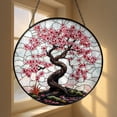 Cherry Blossom Stained Glass Style Suncatcher Floral Window - Walmart.com