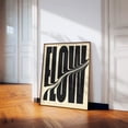 Affixzi Flow Typography Print: Black White Bold Letter Art, Minimalist ...