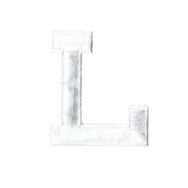 Alphabet Letter - L - Color Red - 2" Block Style - Iron On Embroidered ...
