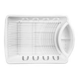 Sterilite Large Dish Drain Rack Kitchen Set, 2 Piece Sink Drainer Kit ...