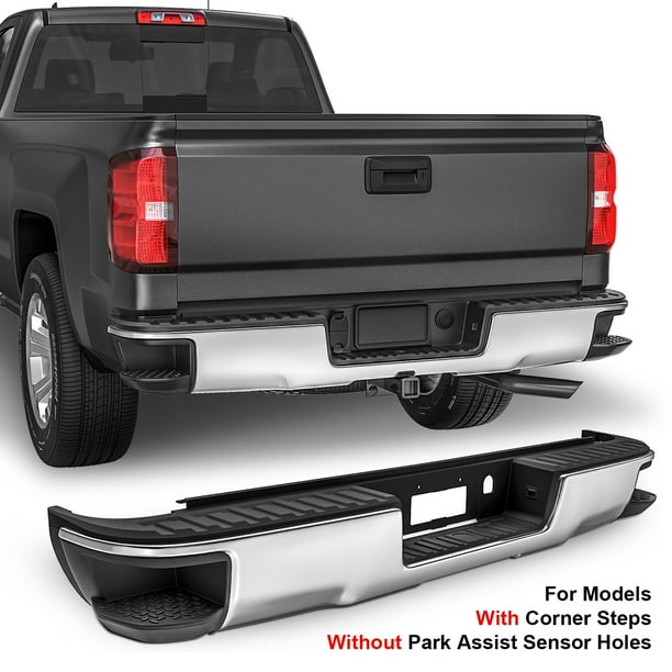 Chrome Rear Bumper For 2014-2018 Chevy Silverado GMC Sierra 1500 w ...