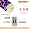 Purple Leopard Skin Texture Flickering Flameless Candles with Remote ...