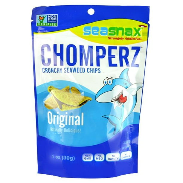 SeaSnax Chomperz Crunchy Seaweed Chips Original 1 oz - Walmart.com