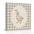 Canvas Wall Art Goose Ribbon Tie Canvas Art Print Gray Plaid Modern ...