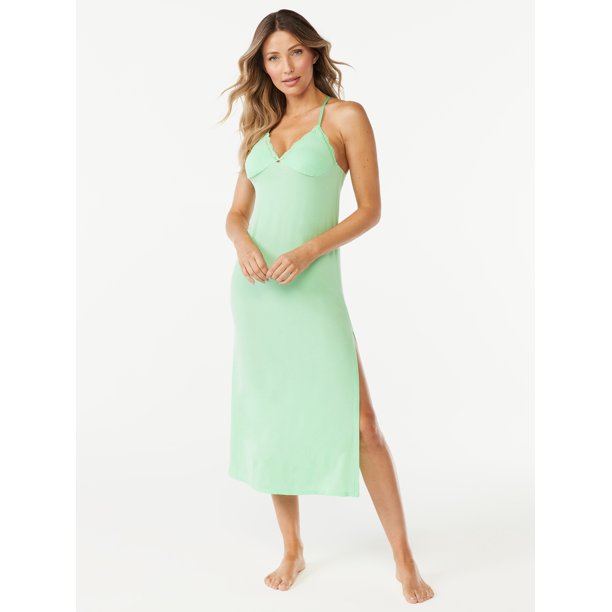 Sofia Intimates Women's Modal and Lace Chemise - Walmart.com