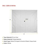5' x 5' Drain Tarp - Roof Ceiling Leak Drip Diverter Tarp Heavy Duty ...