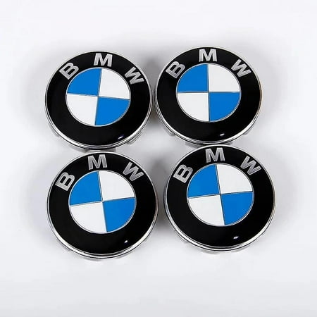 4pcs For Bmw Wheel Cover Standard BMW BMW Blue White Wheel Plastic ...