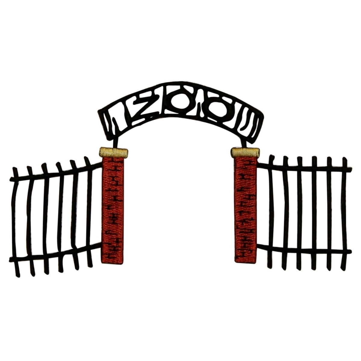 ID 0050 Zoo Gates Open Entrance Embroidered Iron On Applique Patch ...