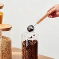 304 stainless steel measuring spoon with beech wood handle, coffee bean ...