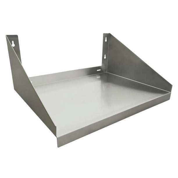 HUBERT® Stainless Steel Wall Mount Microwave Shelf - 24"L x 24"W x 10"H ...