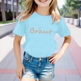Bainana Kids Girls Summer T Shirts Letter Print Short Sleeve Crew Neck ...