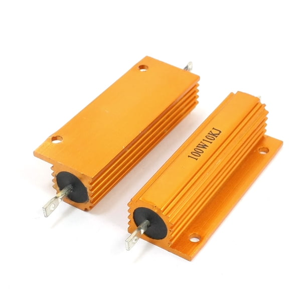 2PCS Chassis Mount Aluminum Housed Wirewound Resistors 100Watt 10K Ohm ...