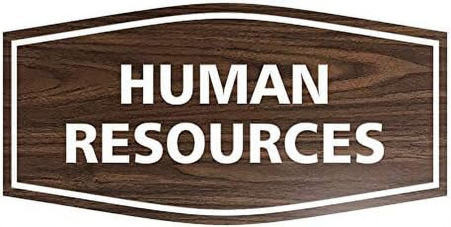 Fancy Human Resources Sign with Adhesive Tape, Mounts Any Surface ...