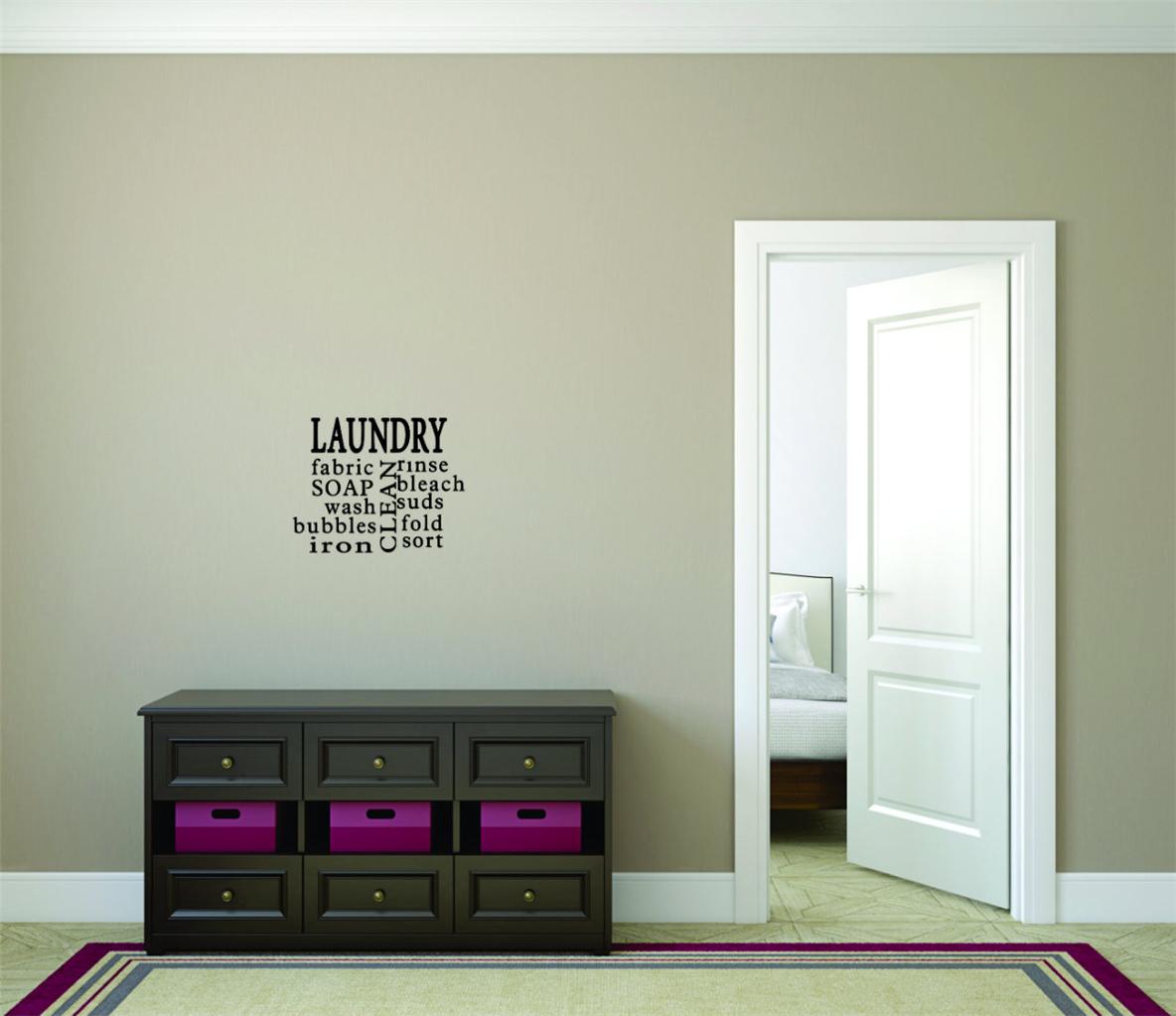 Design With Vinyl Wall Décor Stickers for Home Laundry Descriptions ...