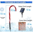 Solar Christmas Candy Cane Lights 6pc Set - Outdoor Stake Christmas ...