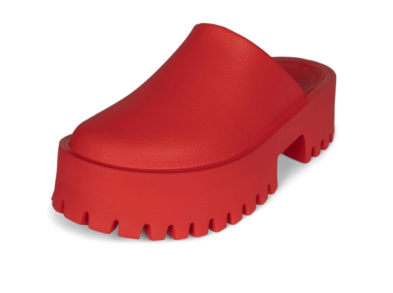 Jeffrey Campbell Clogge Red Fashion Slip On Chunky Platform Mule Clog ...