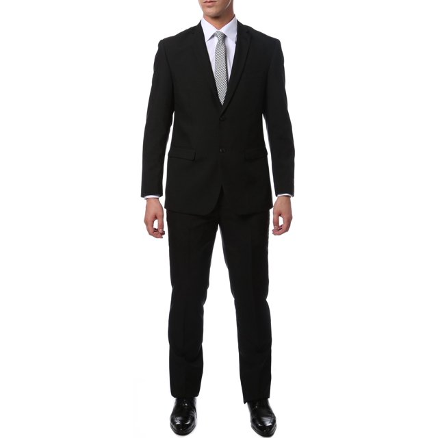 Paul Lorenzo MM Classic Black Slim Fit 2pc Suit~58 L / 52 W - Walmart.com