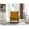 JINS&VICO Rocking Chair with Tufted High Back and Cozy Armrest ...