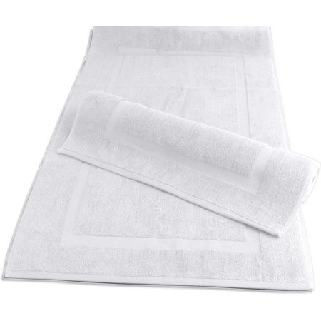 Canadian Linen White 100% Cotton Bath Mats, 2 Pack – 20”x34” 735 GSM ...