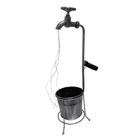 Solar Water Faucet Light Metal LED Garden Stake Lights Flowerpot Lamp ...