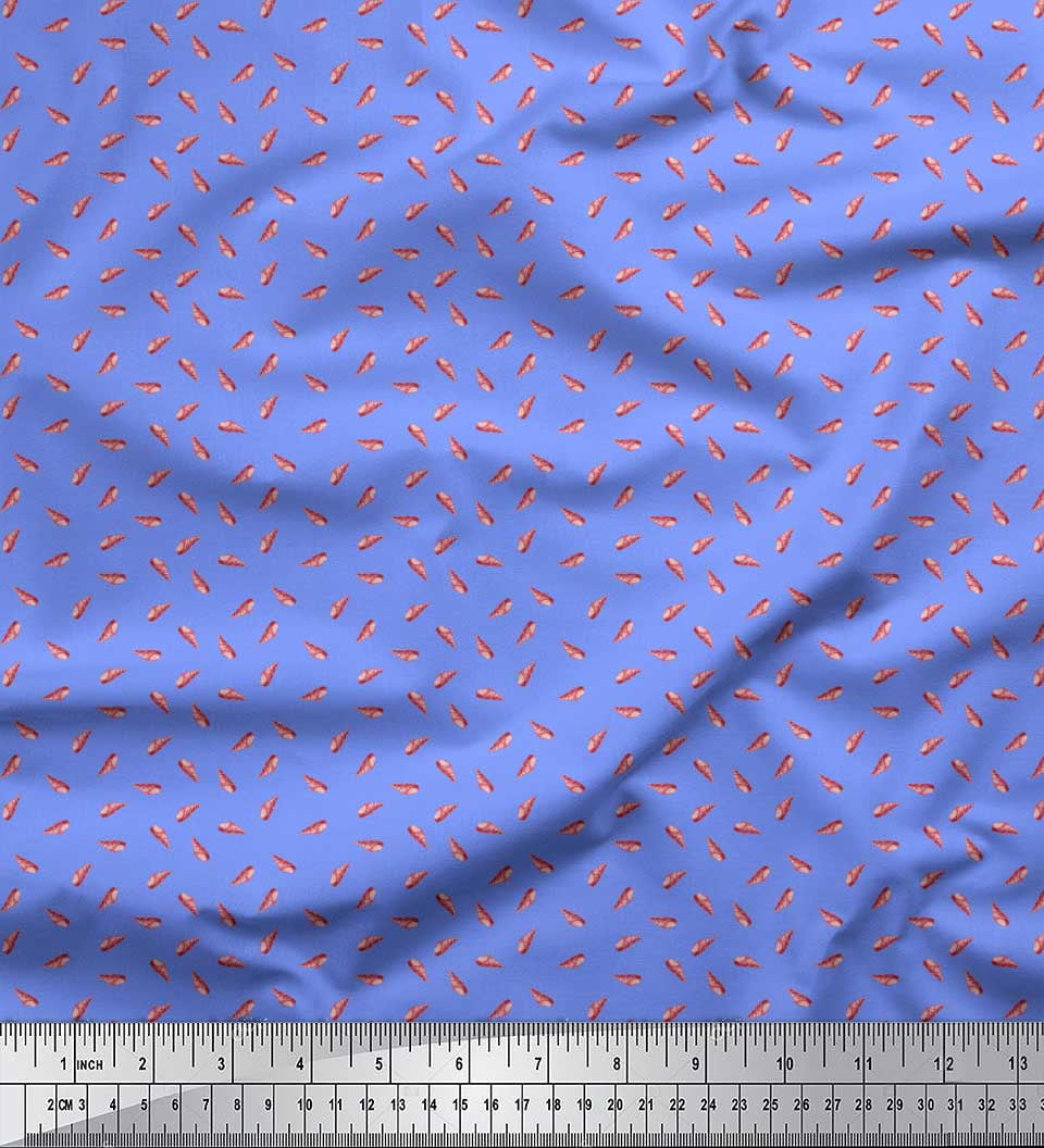 Soimoi Viscose Chiffon Fabric Sea Shells Shirting Print Fabric by The ...