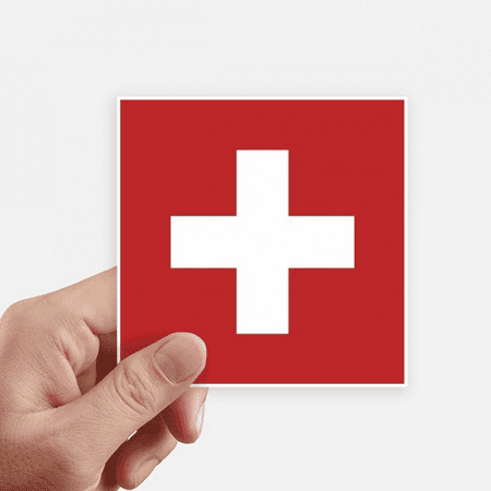 switzerland national flag eu country sticker square waterproof stickers ...