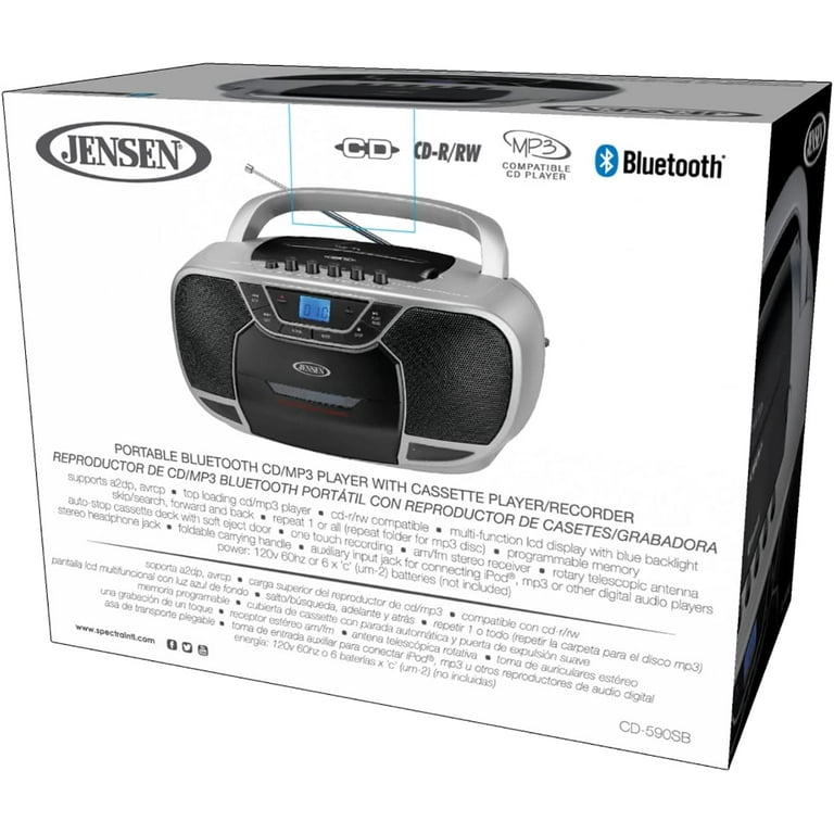 Jensen Cd590 Portable Bluetooth Cd Cassette Am Fm Boombox Wholesale