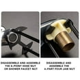 Universal Basin Wrench 5-in-1 Multifunction Sink Faucet Tool 360 ...