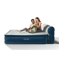"Intex Queen Deluxe Dura-Beam Airbed | Inflatable Raised 18"" Mattress with Built-in Pump ...
