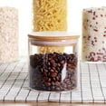 Stackable Kitchen Canisters Set, Pack of 5 Clear Glass Food Storage ...