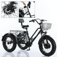 500W 48V 12A Electric Snow Tricycle 3 wheel e-bike Fat Tire Tricycle - Walmart.com