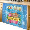 Blue Summer Cabinet Curtains 35''x35'', Modern Tropical Plants Flamingo ...