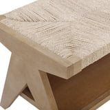 Nathan James Beacon Bohemian Bench Seat with Shoe Storage, Seagrass ...