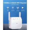 1200 Mbps WiFi Extender, 2.4/5 GHz WiFi Repeater Signal Booster for ...