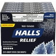 Halls Extra Strong Menthol Cough Drops, Oral Anesthetic, Intense Cool, 9 Ct - Pack of 20 ...