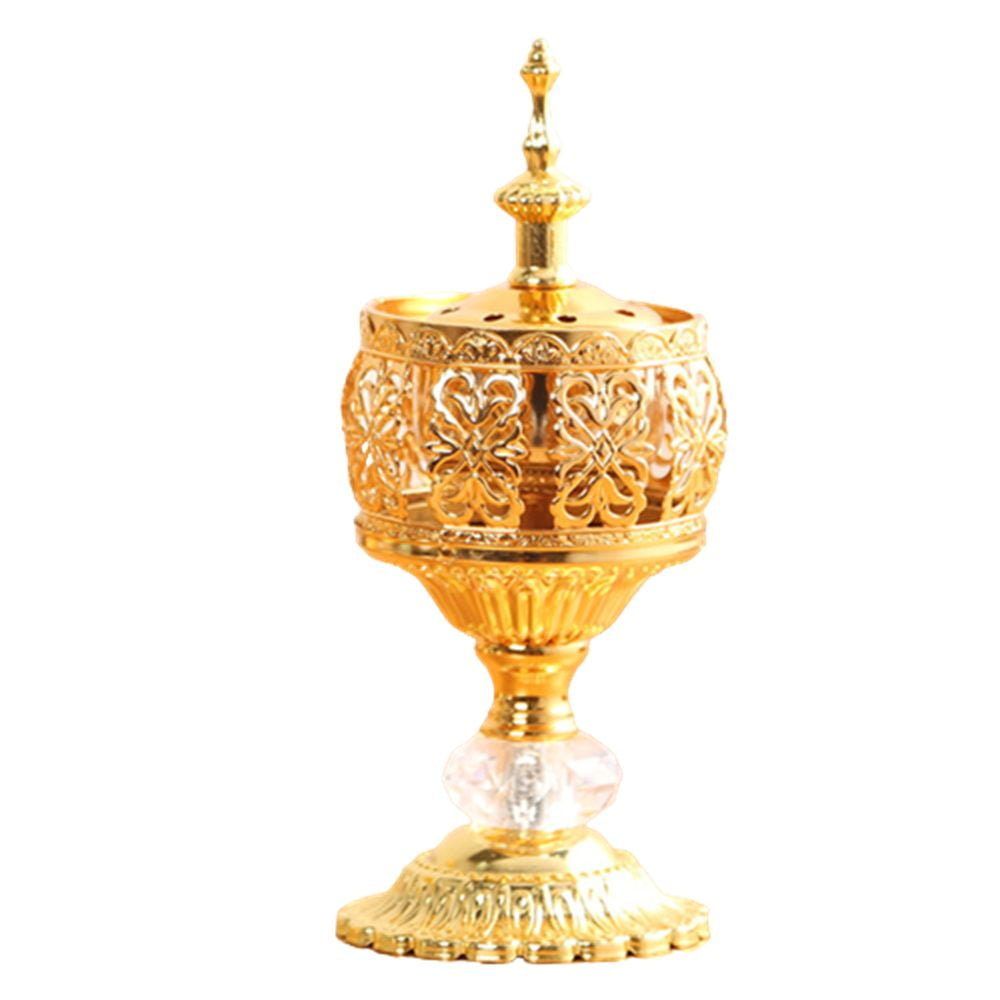 Traditional Craft furnishing Sandalwood Gold Metal Bakhoor Censer ...