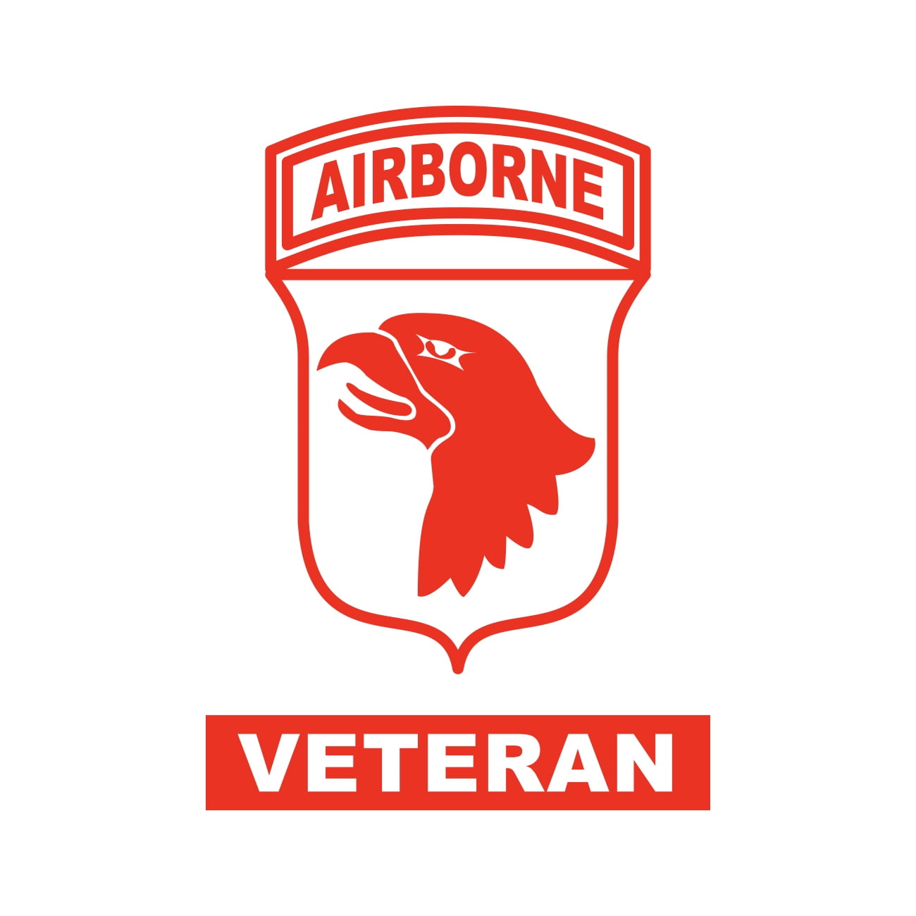 101st Airborne Division Veteran Sticker Decal Die Cut - Self Adhesive Vinyl - Weatherproof ...