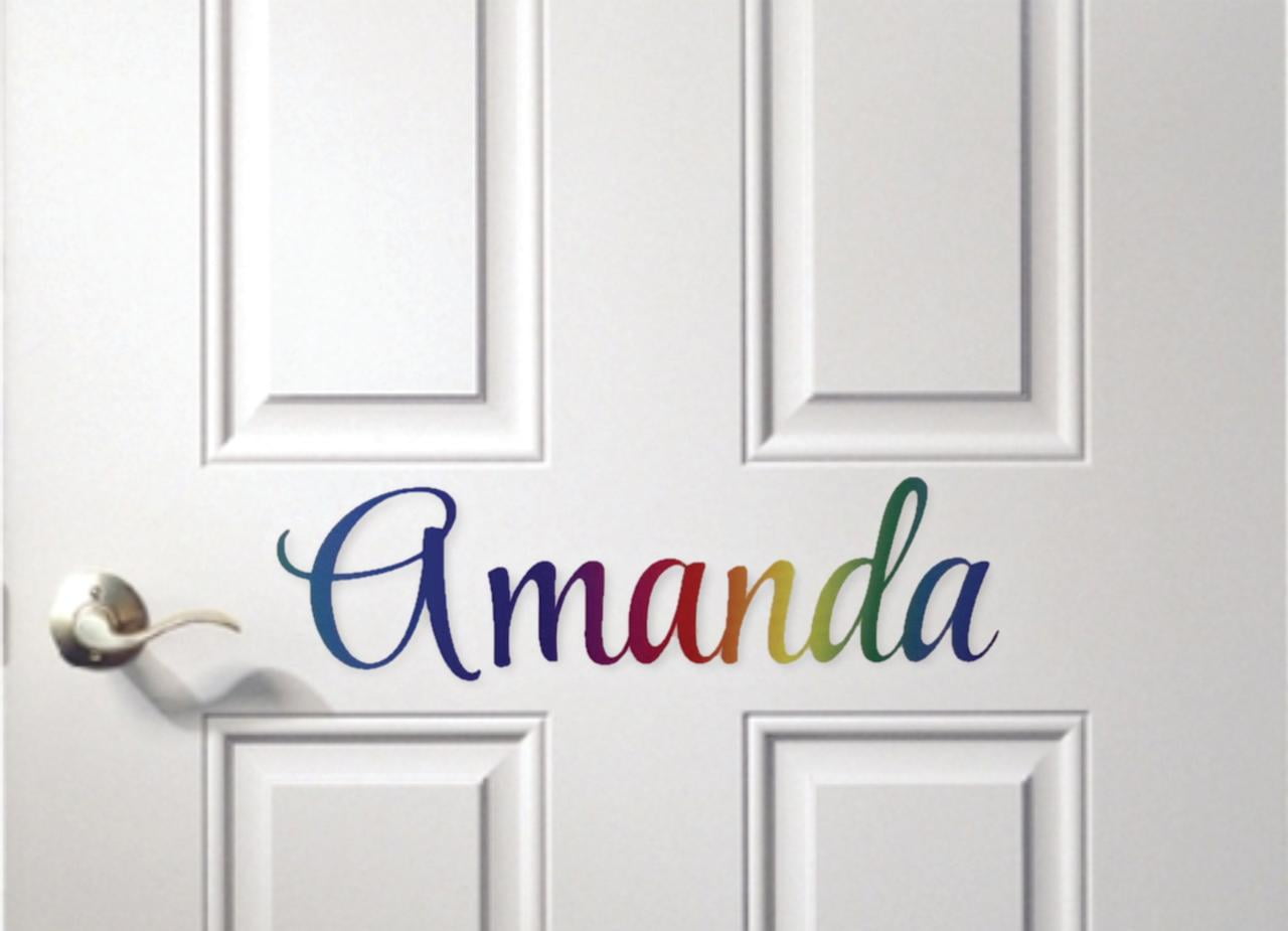 Personalized Name Vinyl Decal Sticker Custom Initial Wall Art ...