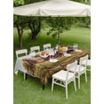 54x80 Inch Outdoor Tablecloth with Umbrella Hole Zipper Rectangle Farm ...