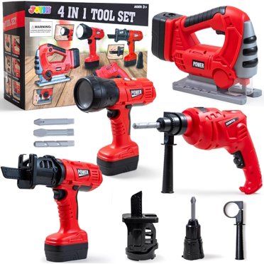 Classic World Children's Natural Wood Color Toy Carpenter Tool Set ...
