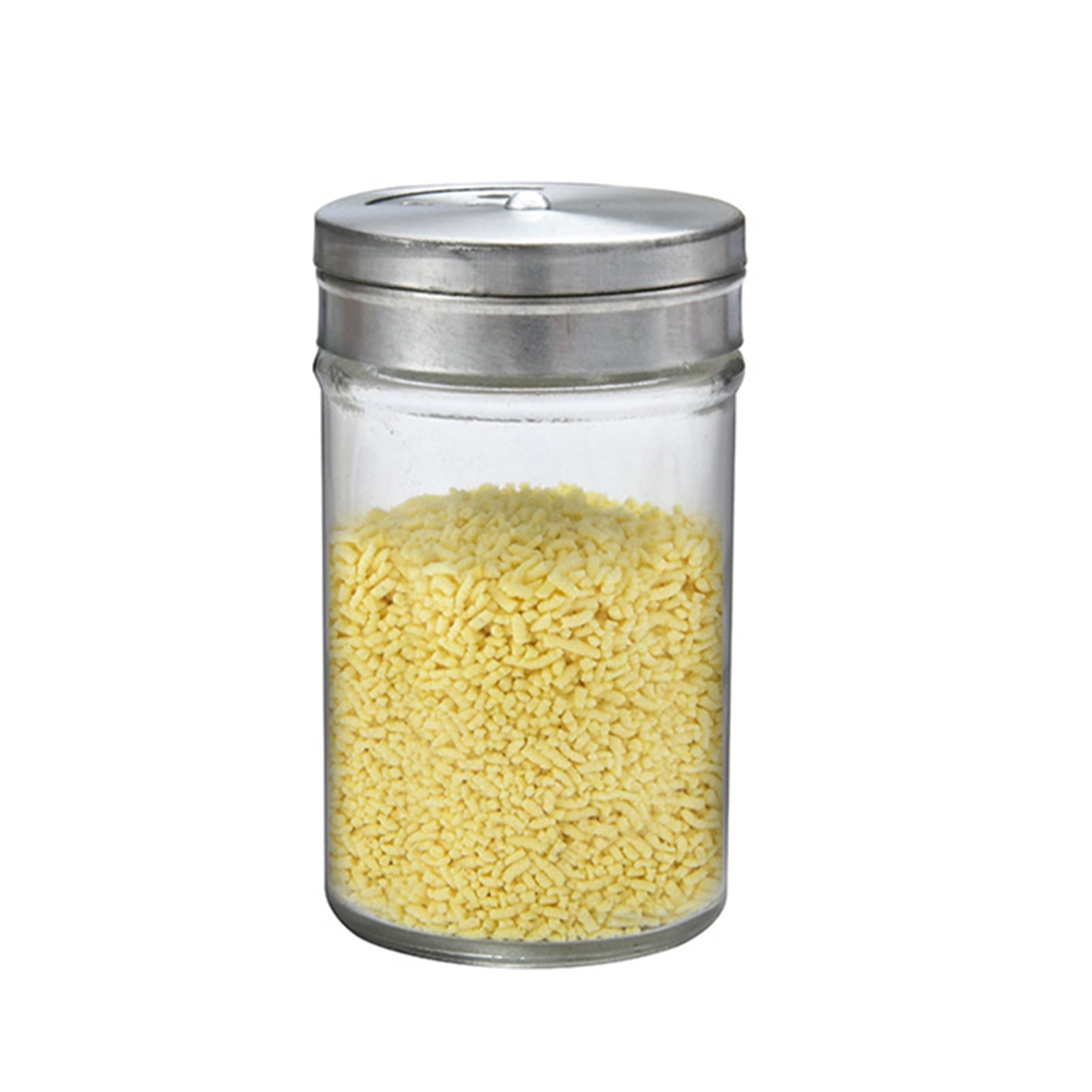 Adjustable Seasoning Shaker Glass Spice Jars 100ml Stainless Steel Lid ...